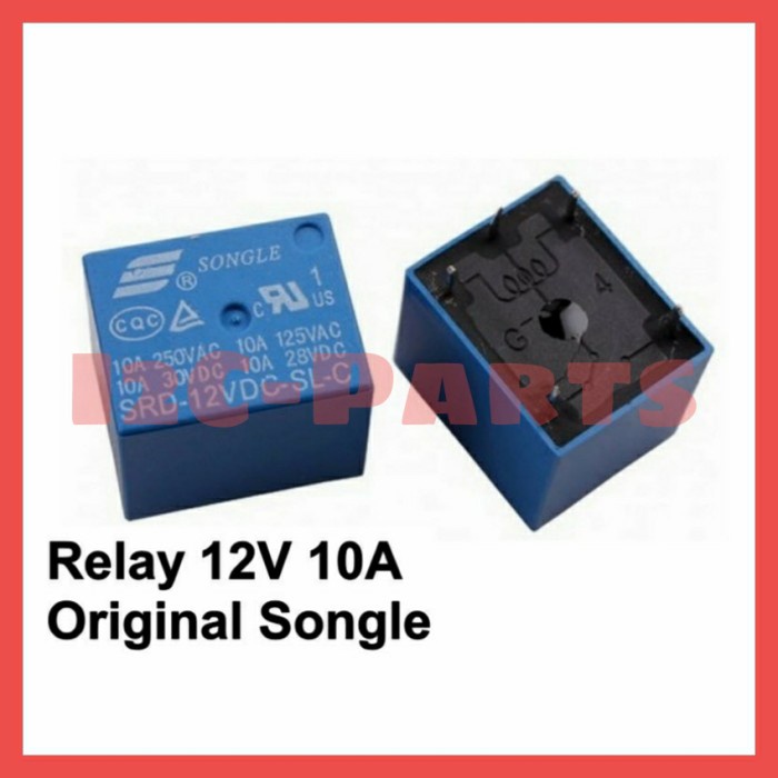 Jual Relay Songle 12V 10A SRD-12VDC-SL-C 5p 5 kaki SRD T73 For Arduino Etc | Shopee Indonesia