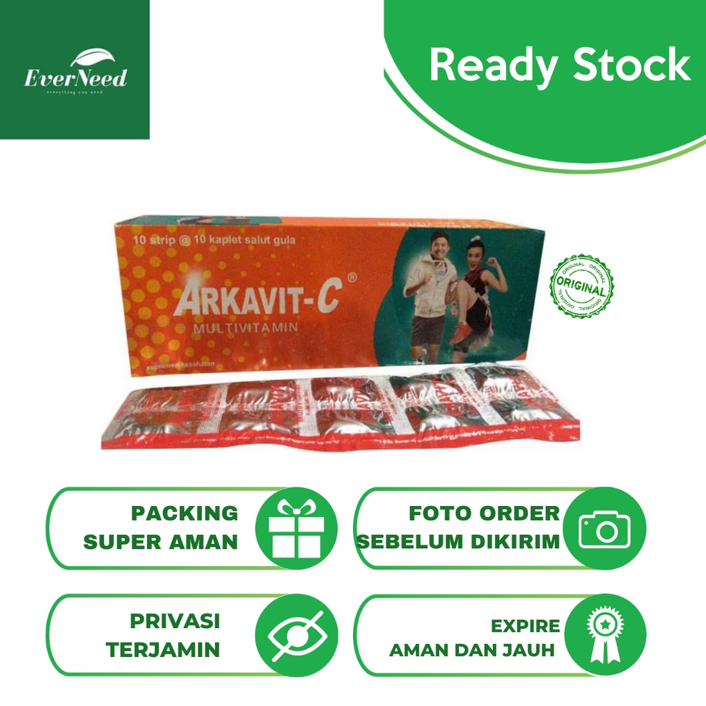Jual Arkavit-C Multivitamin (harga per strip @ 10 tablet) | Shopee ...