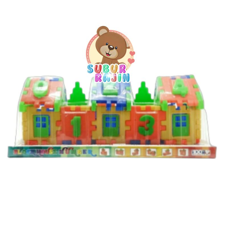 Jual Mainan Anak Block House Number/blok rumah dan angka No. OTN 1058 ...