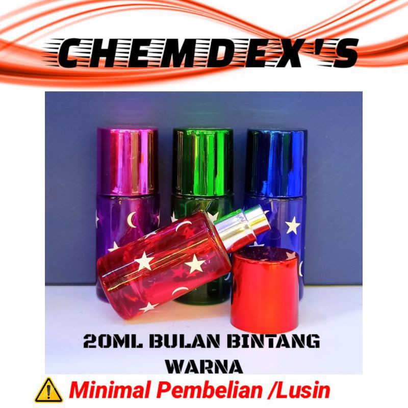 Jual Botol Parfum 25ML BULAN BINTANG WARNA // DRAT || botol parfum 25ml ...