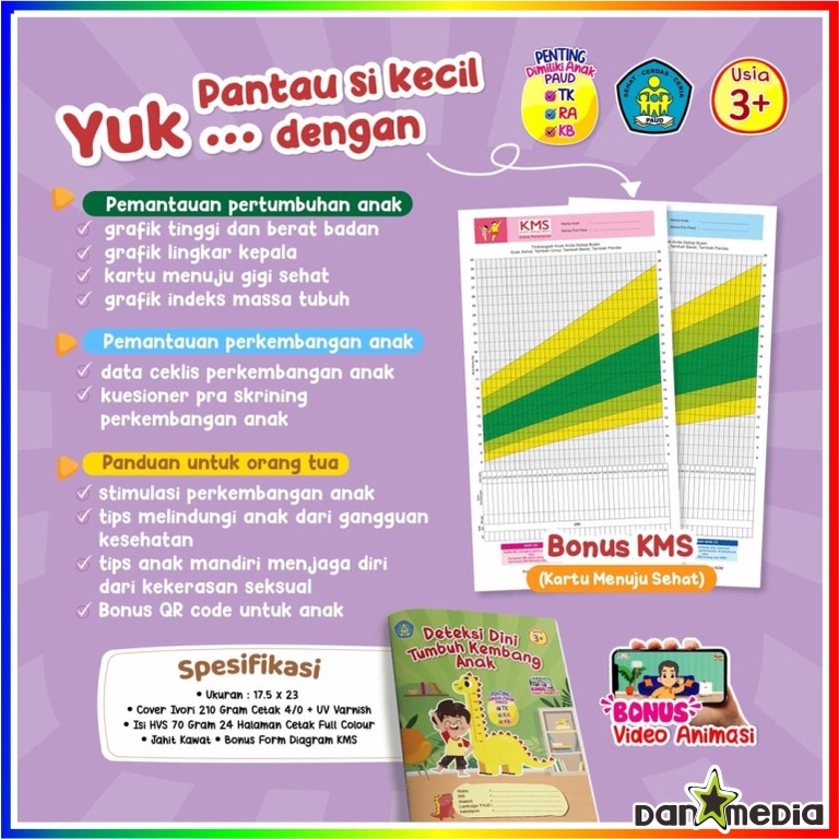 Jual Buku DDTK - Deteksi Dini Tumbuh Kembang Anak PAUD TK Usia 2-7 Tahun | Shopee Indonesia