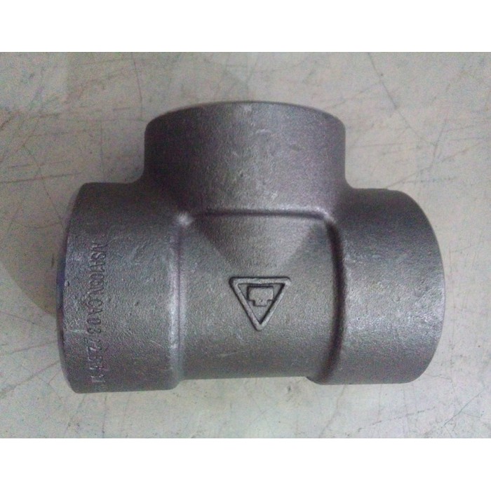 Jual Tee class 3000 1/2" drat NPT A105 Forged Carbon Steel Besi ...