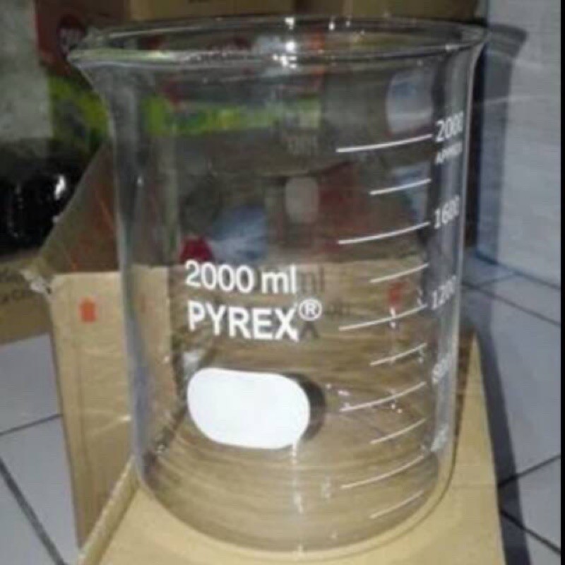 Jual beaker glass 2000ml merk pyrex | Shopee Indonesia
