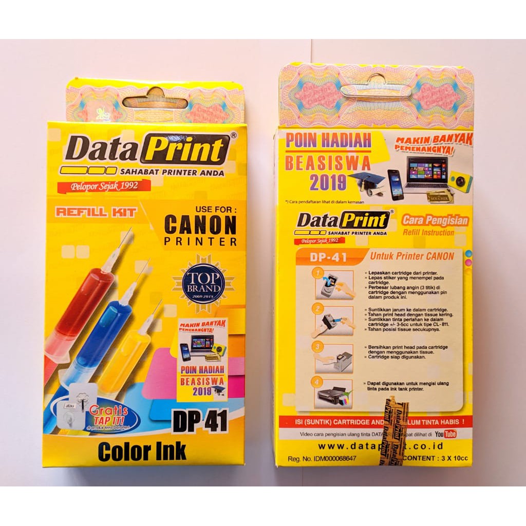 Jual Tinta Suntik Dataprint 3 Warna DP41 - Printer CANON | Shopee Indonesia