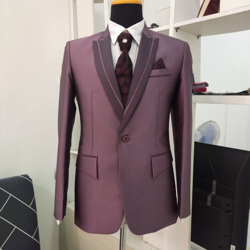 Jual JAS WEDDING/JAS PENGANTIN/JAS FORMAL SEMI WOOL - Dark Taro ...