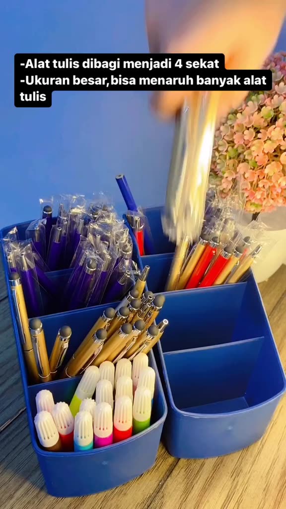 Jual RAK ATK MEJA KANTOR 4 SEKAT / KOTAK PENYIMPANAN ALAT TULIS ...