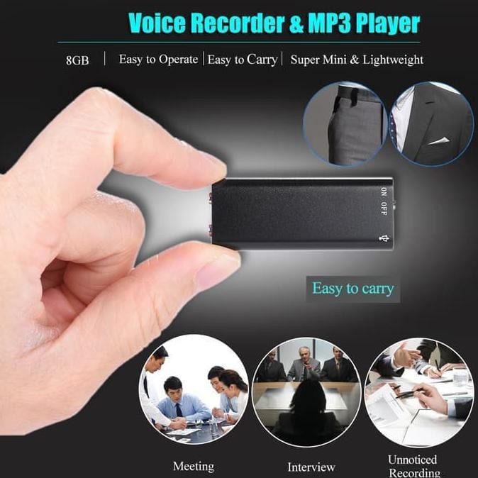Jual Digital Voice Recorder Recording Mini Alat Perekam Suara Mp3 ...
