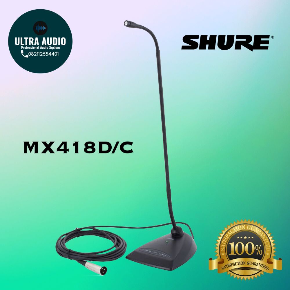 Jual Shure MX418D/C MX418DC / MX418 / MX 418 GOOSENECK MICROPHONE 18 ...