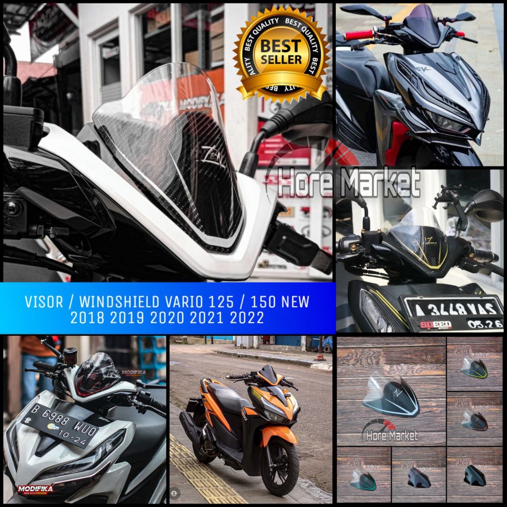 Jual VISOR VARIO 150 125 NEW 2018 2019 2020 2021 2022 WINDSHIELD ALL ...