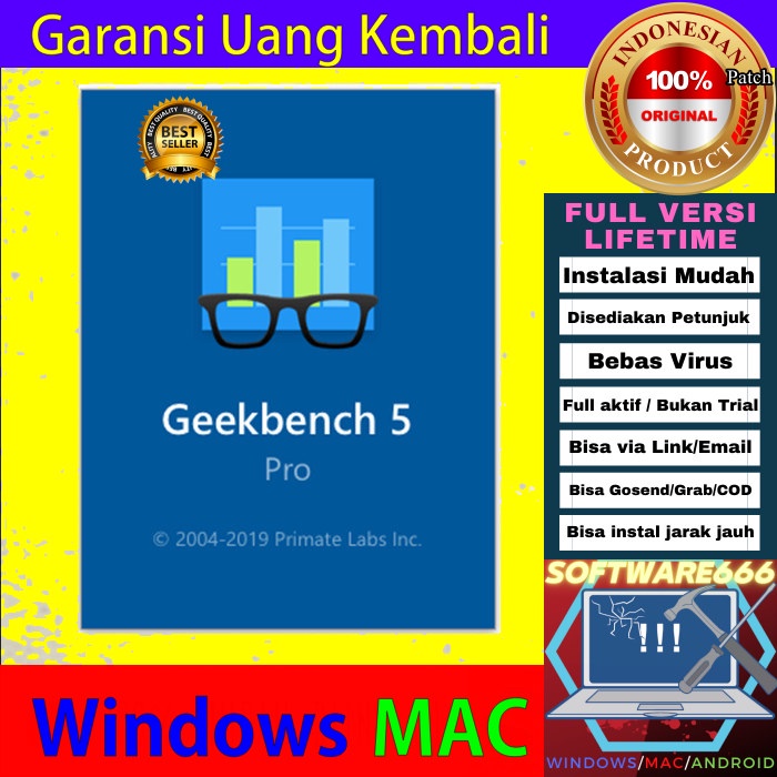 Jual Software Benchmark PC: Geekbench Pro 5 [WIN] | Shopee Indonesia