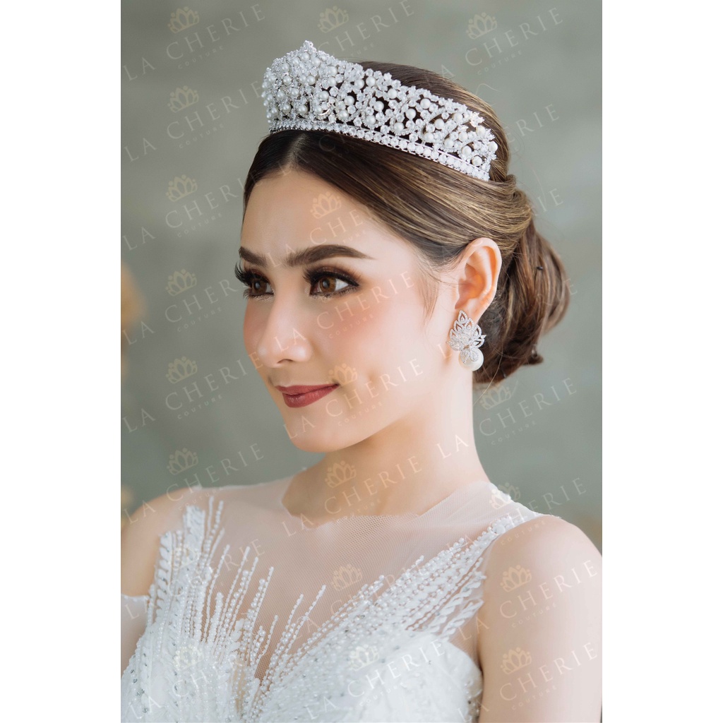 Jual La Cherie Couture - Aksesoris Mahkota Mutiara Tiara Crown Bride Wedding Diana Headpiece ...