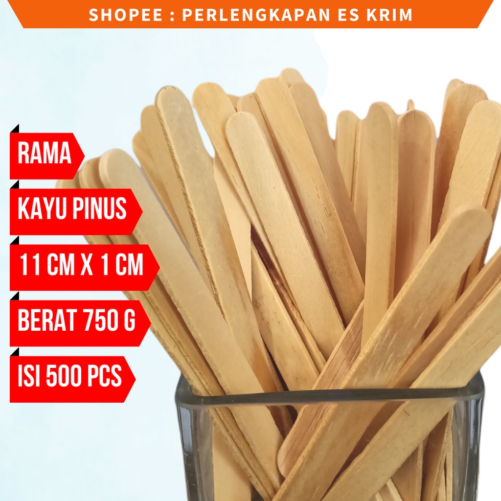 Jual STIK ES POLOS / STIK ES KRIM KAYU / STIK ES KERAJINAN PRAKARYA ...