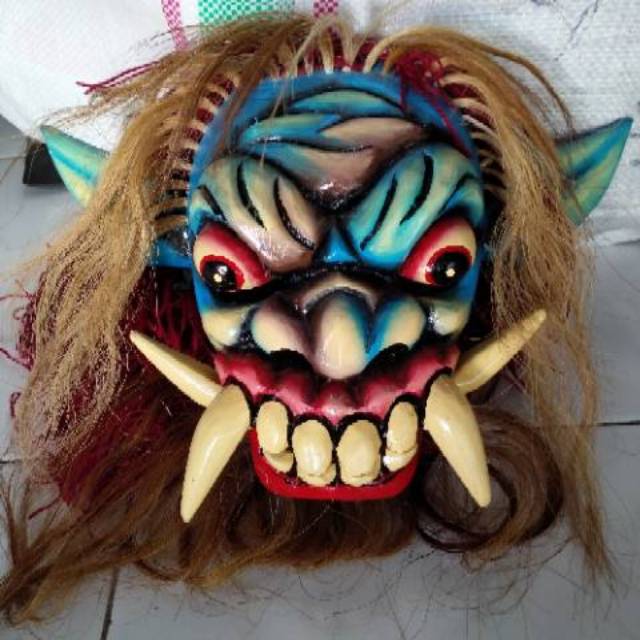 Jual TOPENG BUTO KAYU/TOPENG GEDRUK KAYU/MAINAN KESENIAN TRADISIONAL ...