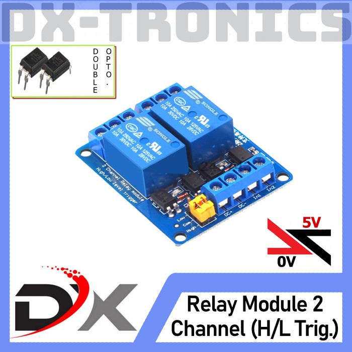 Jual Relay Module 2 Channel 5V Supports High and Low Trigger Arduino ...