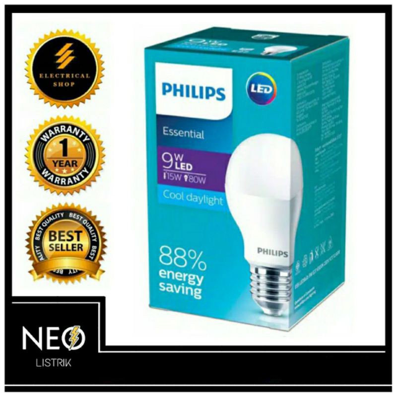 Jual Lampu LED Philips Essential 9 Watt 9W Putih | Shopee Indonesia