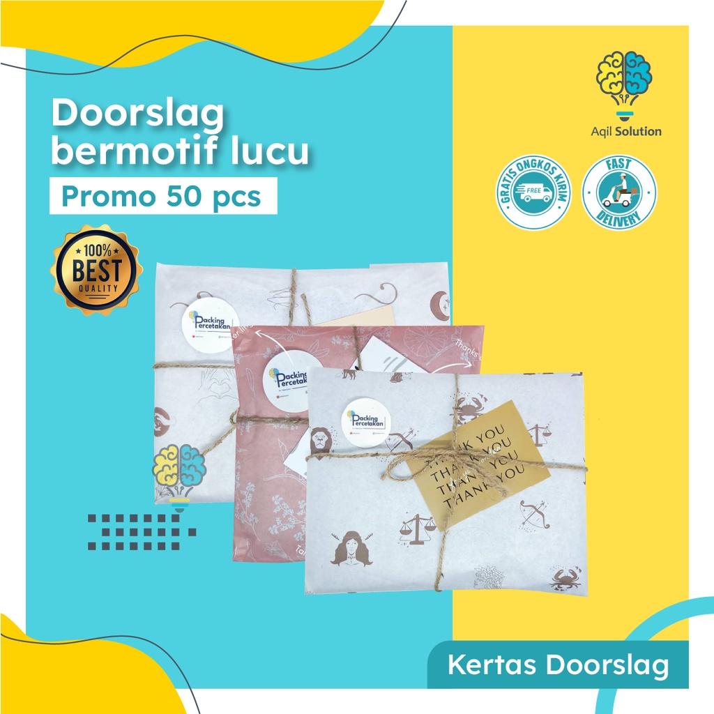 Jual (Promo 50 pcs) wrapping Paper Motif/ Kertas Tisu/ Dorslag Motif by ...