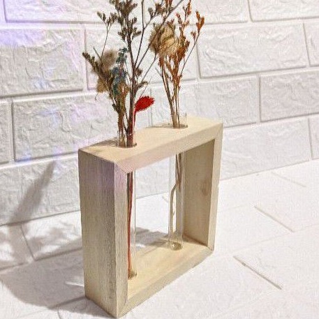Jual Vas Bunga Kayu double Tabung kalaka, Indoor plant stand ...