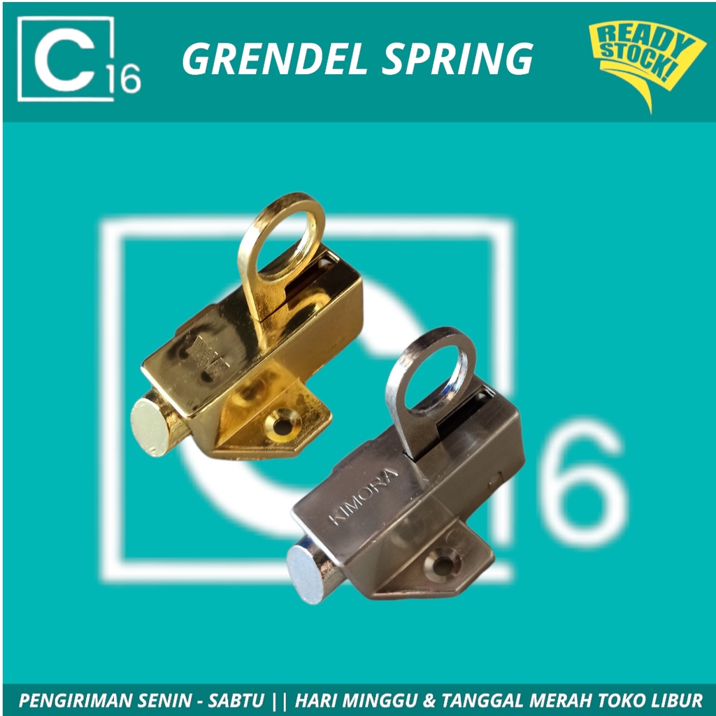 Jual Grendel Kodok Kotak Stainless Spring Knip Termurah | Shopee Indonesia
