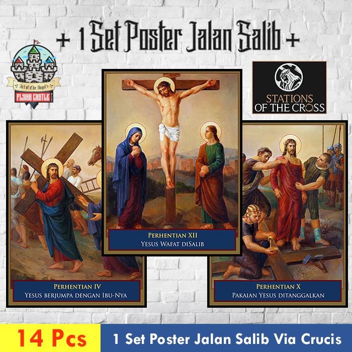Jual POSTER JALAN SALIB 1 SET VERSI 8 30X40CM | Shopee Indonesia