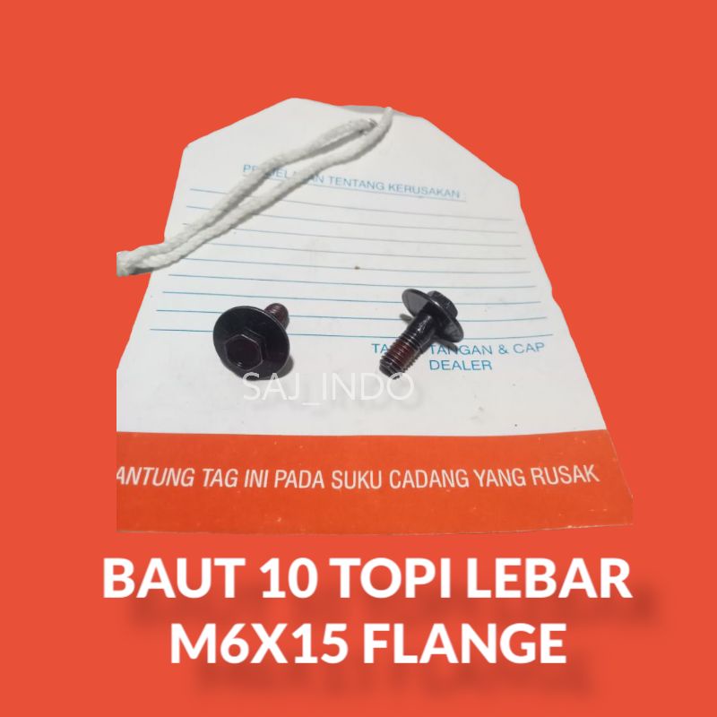 Jual Baut 10 cover body filter m6x15 flang lebar original | Shopee ...