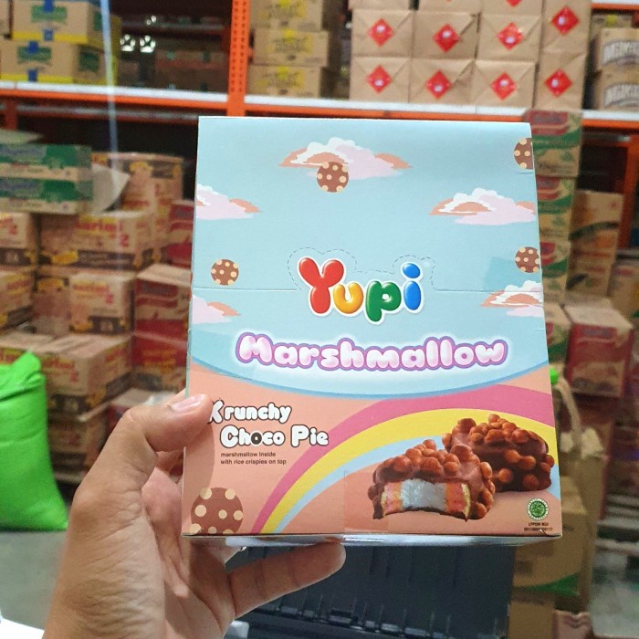 Jual 24S - PERMEN YUPI MARSHMALLOW CRUNCHY CHOCOPIE / PERMEN KENYAL ...