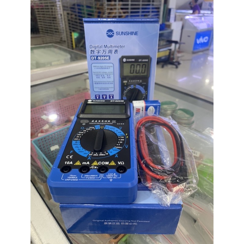 Jual MULTITESTER DIGITAL SUNSHINE DT-9205E / AVOMETER DIGITAL | Shopee ...
