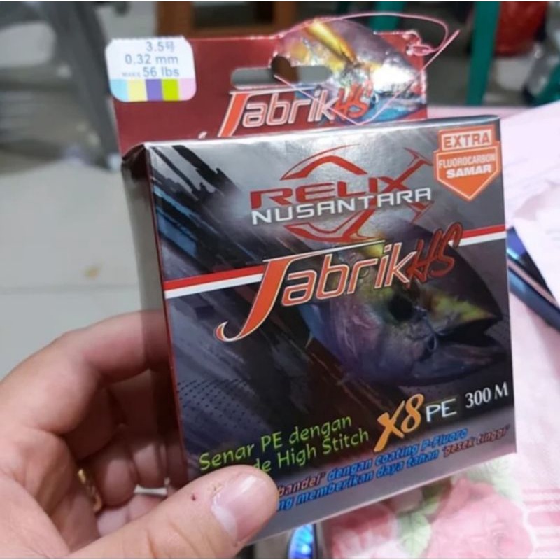 Jual senar pe braid x8 relix nusantara jabrik 300m pe 3.5 032 56lb ...