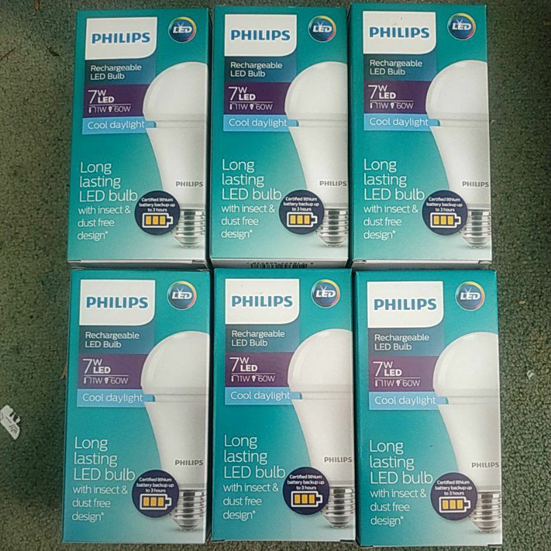 Jual Philips Lampu LED Emergency Rechargeable 7W 6500K Putih | Shopee ...