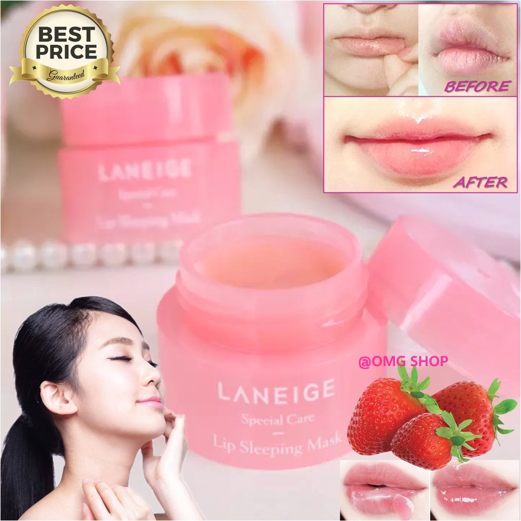 Jual LANEIGE Lip Sleeping Mask Berry PINK 100% Korea / Bibir Merah ...