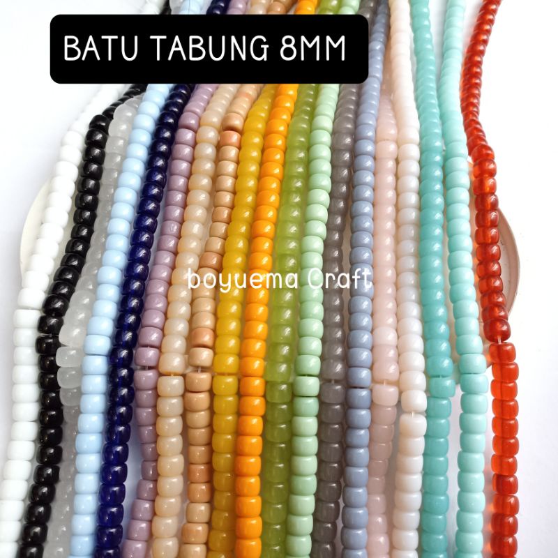 Jual batu tabung ukuran 8mm (1 string) | Shopee Indonesia