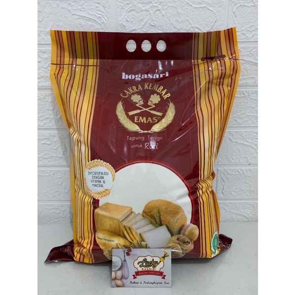 Jual Tepung Terigu Cakra Kembar Emas Roti / Tepung Terigu Bogasari ...