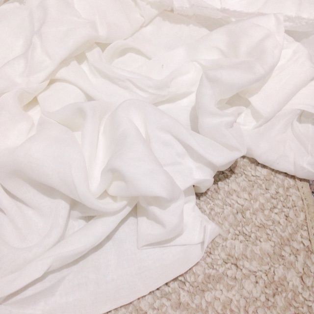 Jual Kain furing katun putih / broken white | Shopee Indonesia