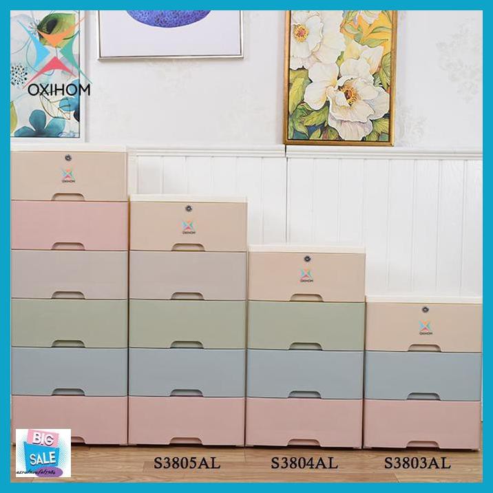 Jual BOXSTORAGE- OXIHOM S3803AL LEMARI LACI PLASTIK SUSUN 3 DRAWER ...