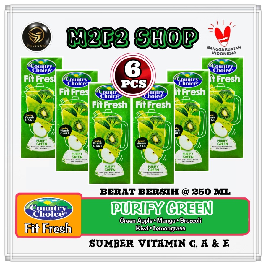 Jual Jus | Juice Country Choice Fit Fresh Purify Green - 250 ml ...