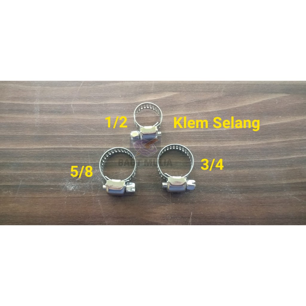 Jual STAINLESS KLEM SELANG HOSE CLAMP 1/2' 5/8" 3/4" | Shopee Indonesia