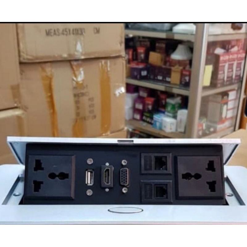 Jual stop kontak meja table power outlet soket | Shopee Indonesia