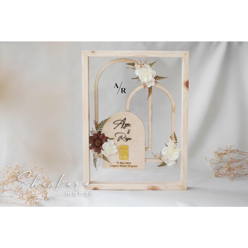 Jual Bingkai Mahar 30 x 30 / Mahar Pernikahan / Frame Mahar 3D | Shopee ...