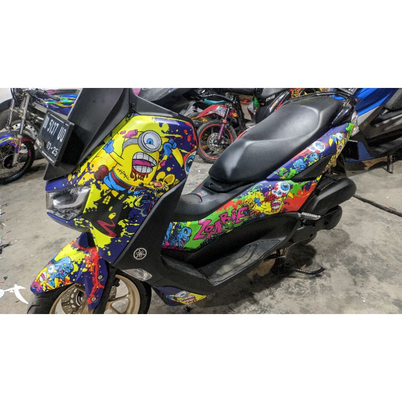 Jual Stiker NMAX New Decal Fullbody Blue Minion Zombie Full Colour ...