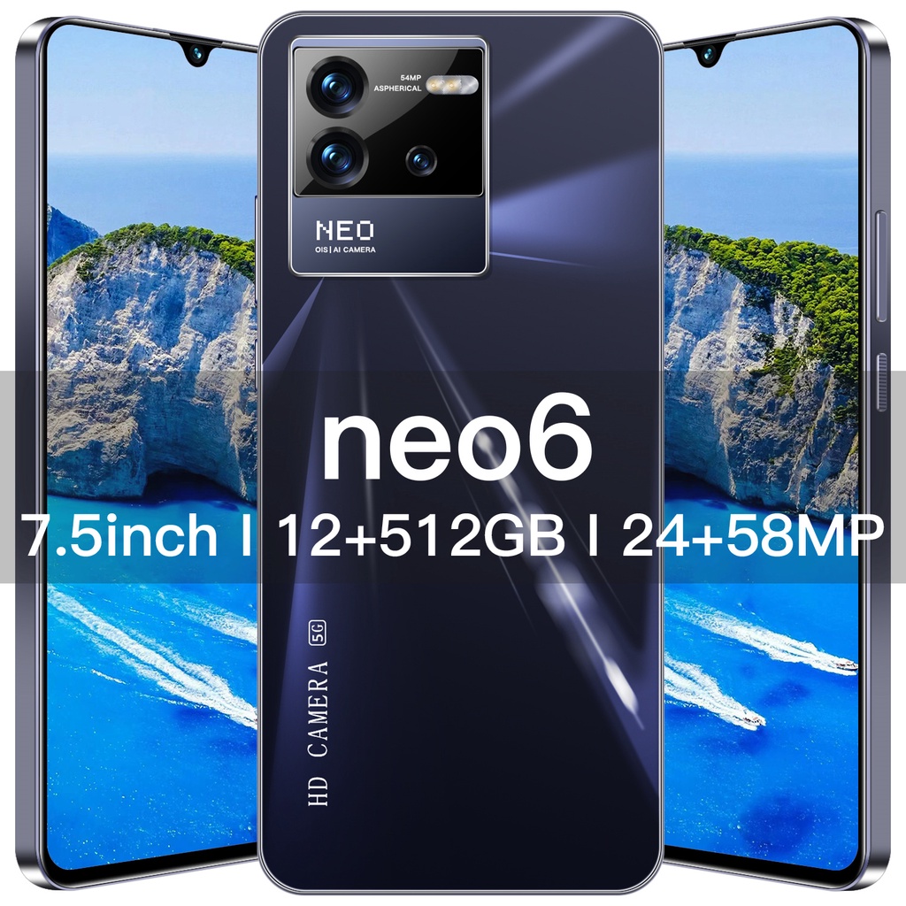 Jual Baru Original Smartphone Neo6 RAM 12GB + 512GB ROM hp Android 7 ...