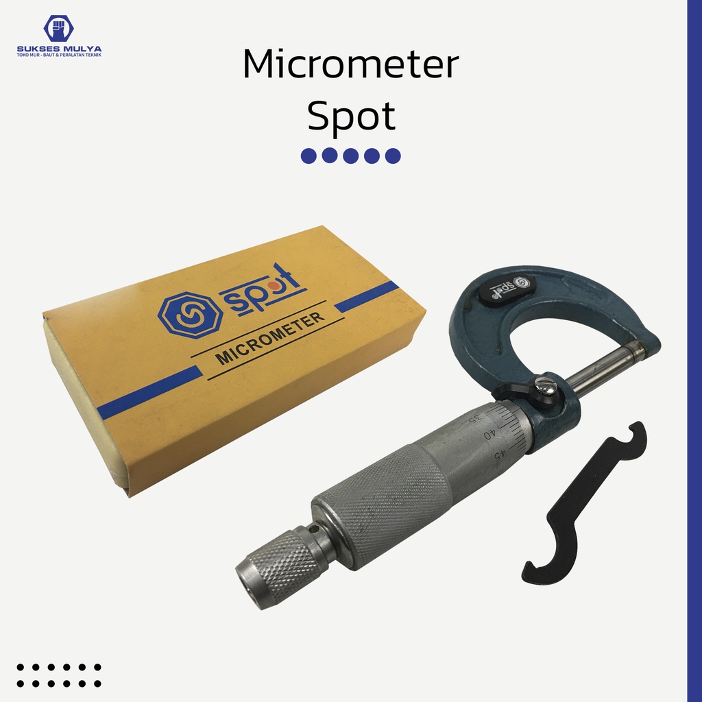 Jual Alat Ukur / Micrometer / Mikrometer 0-25 SPOT | Shopee Indonesia