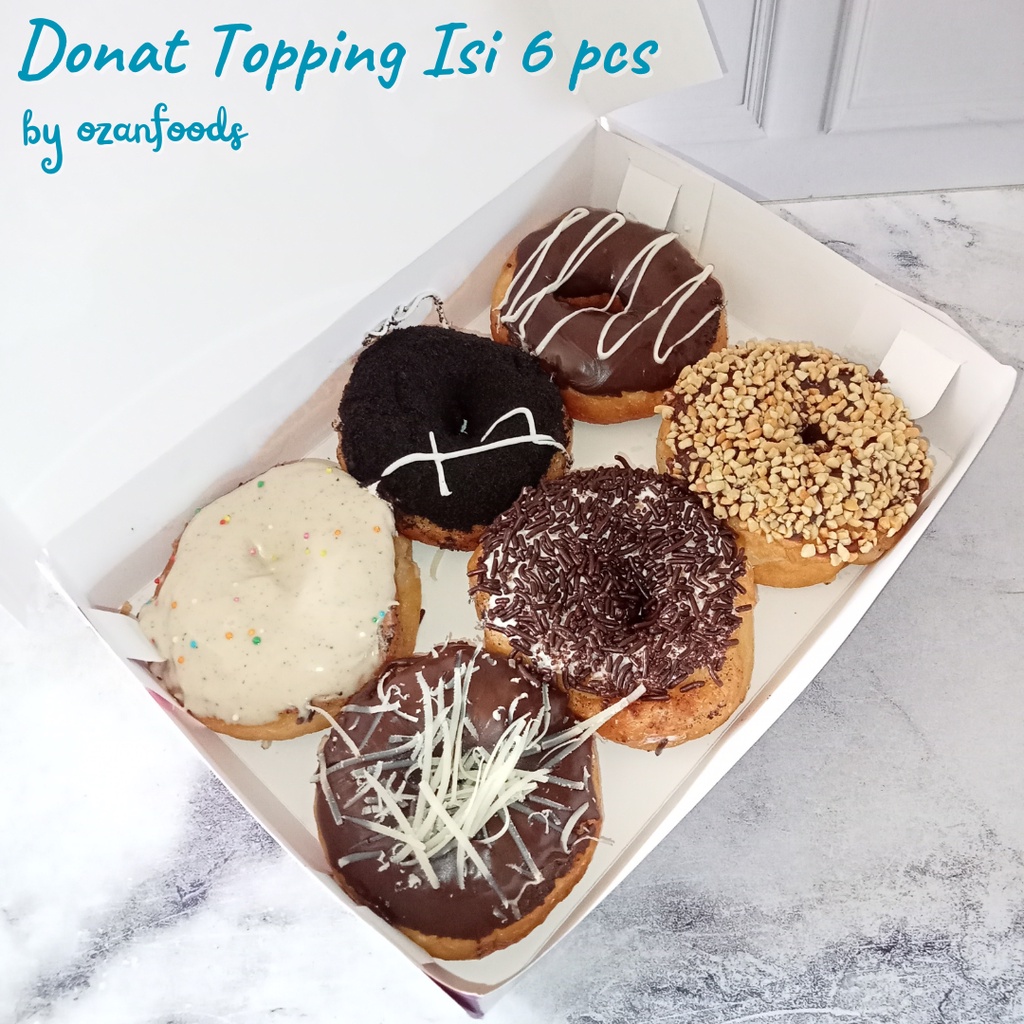 Jual Donat Topping Premium Isi 6 pcs | Shopee Indonesia