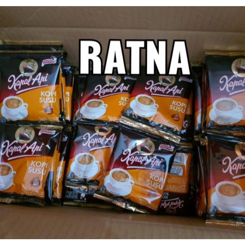 Jual KAPAL API KOPI SUSU SEMANGAT 25gr (1 Renteng 10 sachet) | Shopee ...