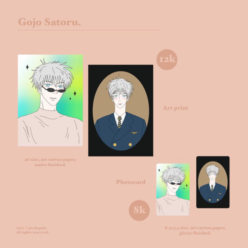 Jual Jujutsu Kaisen Gojo Art Print Postcard & Photocard | Shopee Indonesia