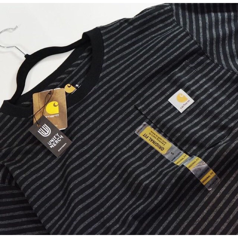 Jual CARHARTT K87 STRIPE BLACK | Shopee Indonesia