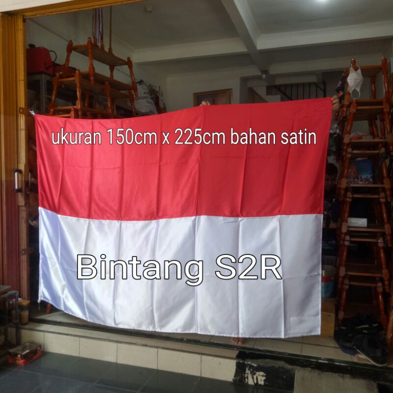Jual bendera merah putuh ukuran 150x225 bahan saten.. | Shopee Indonesia