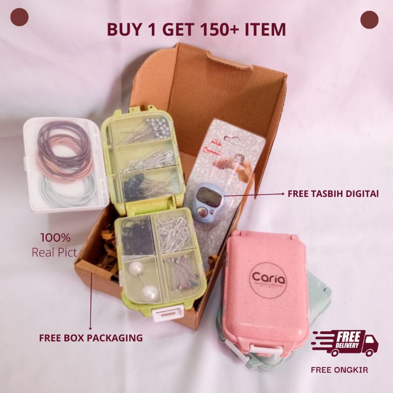 Jual Compact Hijab Kit / Hijab Travel Kit | Free tasbih digital ...