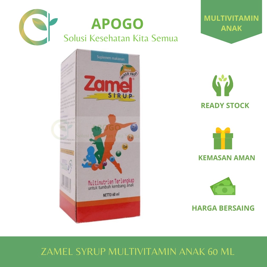 Jual ZAMEL SYRUP MULTIVITAMIN ANAK 60 ML | Shopee Indonesia