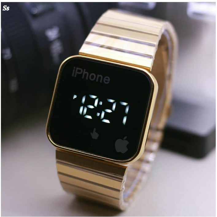 Jual Jam Tangan Iphone Digital Bahan Rantai Kualitas Super / Jtr 1198 ...