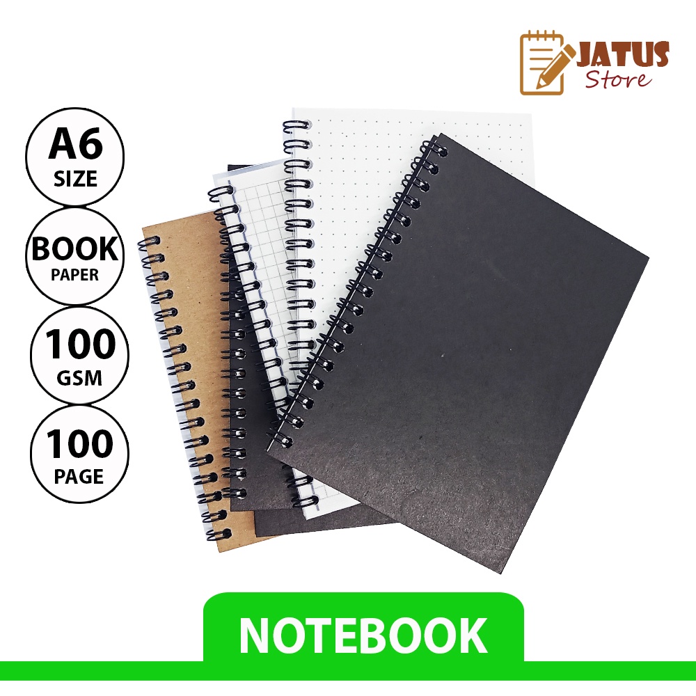 Jual NOTEBOOK A6/JURNAL A6/NOTEPAD/ BOOKPAPER/ GRID/KOTAK2#DOTTED ...