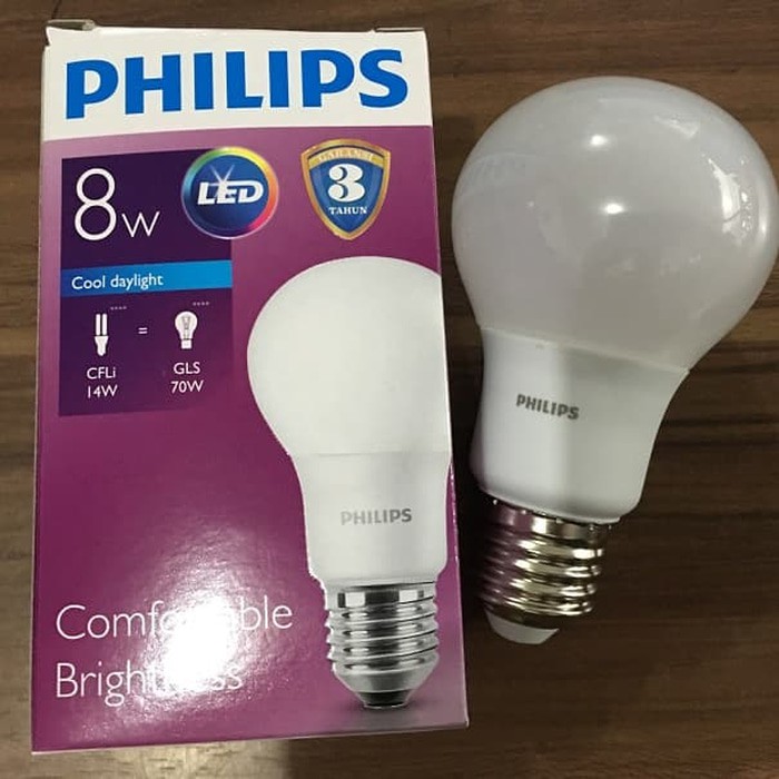 Jual Lampu LED Philips 8W 8Watt 8 Watt Ori Hemat Energi | Shopee Indonesia